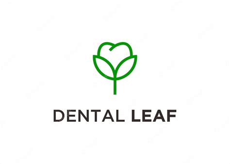 Premium Vector Tooth Leaf Logo Design Vector Illustration