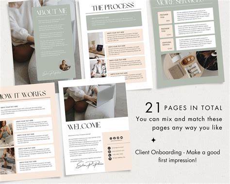 Canva Virtual Assistant Welcome Packet Template New Client Onboarding Freelancer Services And