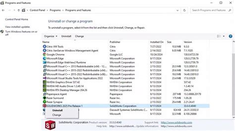 How To Uninstall And Remove SOLIDWORKS Products Hawk Ridge Systems
