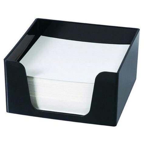 Memo Cube Holder And Paper Stuck On Stationery