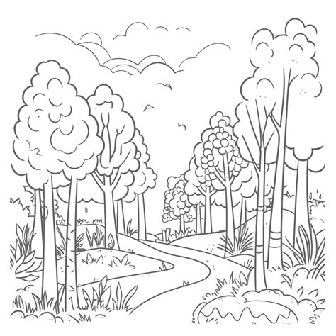 Forest Drawing No Color