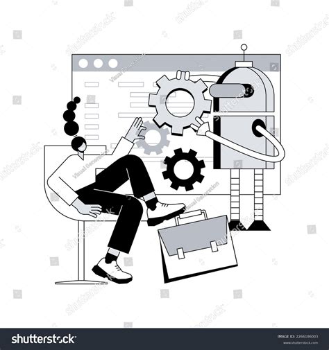Collaborative Robotics Abstract Concept Vector Illustration Stock Vector Royalty Free