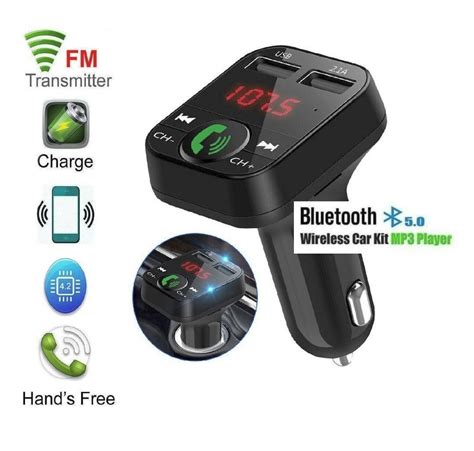 Ready Stock Car Bluetooth Adapter FM Transmitter Music Player Car Charger Adapter Car
