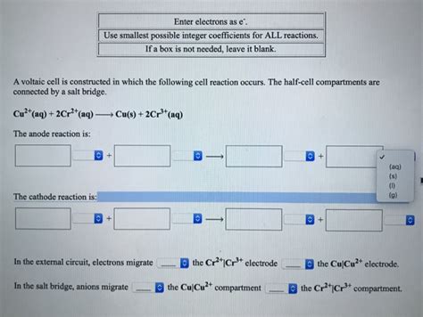 Solved Enter Electrons As E Use Smallest Possible Integer