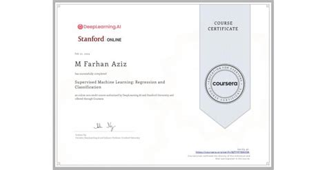 M Farhan Aziz On Linkedin Completion Certificate For Supervised