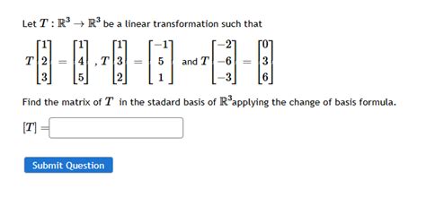 solved let t r3→r3 be ﻿a linear transformation such