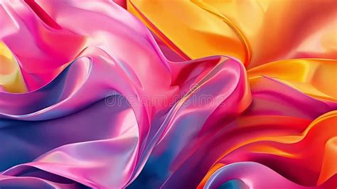 Vivid Abstract Fabric Waves Creating Mesmerizing Colorful Flow Stock Video Video Of Vivid