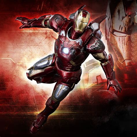 Dlx Iron Man Mark 7 Battle Damaged Action Figure By Threezero