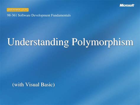 Ppt Understanding Polymorphism With Visual Basic Powerpoint Presentation Id2561056