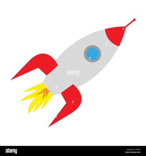 Space Rocket On White Background Stock Vector Image And Art Alamy
