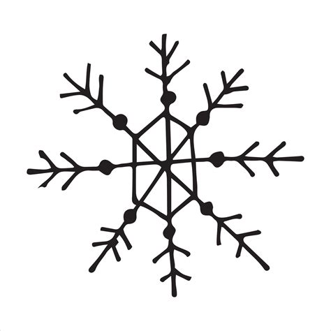 Line Clipart Snowflake