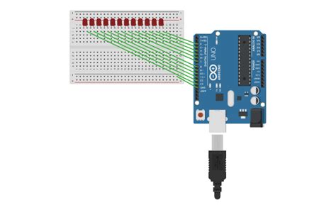 Circuit Design Knight Rider Simulation Tinkercad