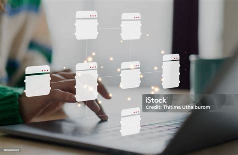 Human Use Laptop Process With Workflows Flowchart Programmer Process