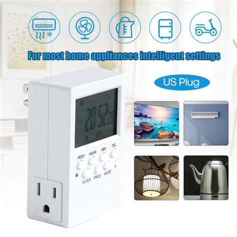 Digital Timer Socket With Lcd Display Countdown Time Setting Switch