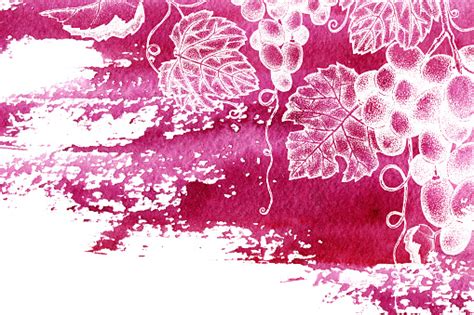 포도와 잎의 무리의 이미지와 프레임과 배경 손으로 그린 그래픽 스케치 와 점 격리 디자인 메뉴 라벨 광고 표지 엽서에 대한 빈티지 스타일 가을에 대한 스톡 벡터 아트 및