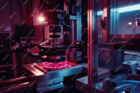 Premium Photo A Precision Robotic Arm Efficiently Welds Metal Pieces Together In A Busy