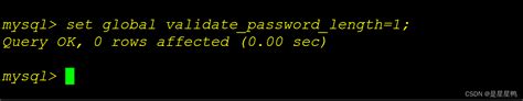 Mysql简单密码设置、error 1819 Hy000 Your Password Does Not Satisfy The Current Policy Requirements解决