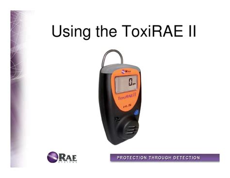 Toxirae Ii User Training Guide Pdf Download