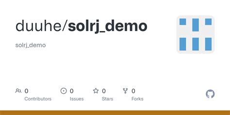 github duuhe solrj demo solrj demo