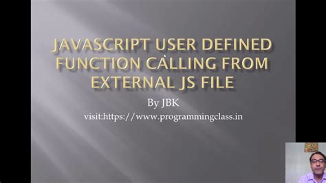 Javascript Function Calling External Js File In Hindi Youtube