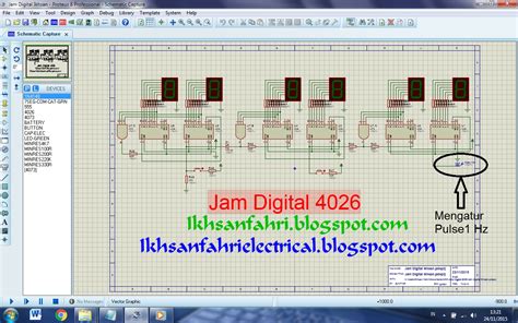 Simulasi Jam Digital Dengan Ic 4026 Pada Software Proteus Elektronika Industri