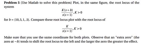 Solved Problem Use Matlab To Solve This Problem Plot In Chegg