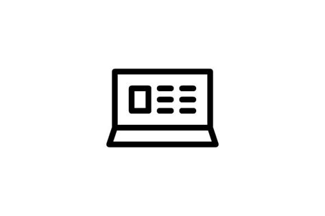 Laptop Outline Icon Graphic By Muhazdinata Creative Fabrica
