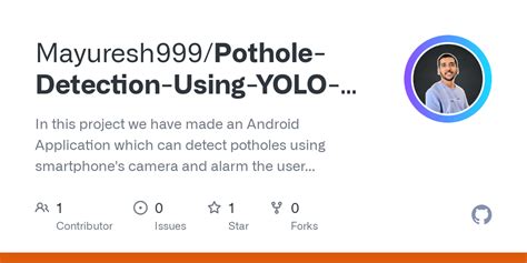 Github Mayuresh999pothole Detection Using Yolo V5 In This Project