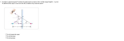 Solved An Object Is Placed At Point P In Front Of A Plane Chegg