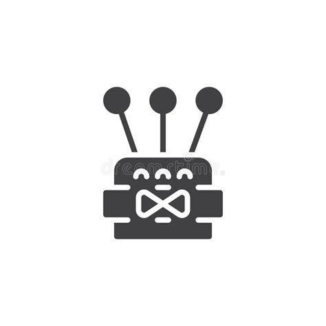 Pincushion With Pins And Needles Vector Icon Stock Vector Illustration Of Symbol Tailoring