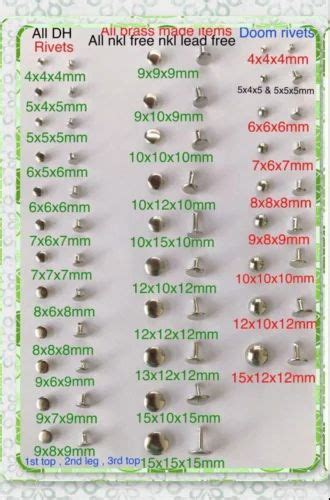 Golden Brass Dome Rivet Button 6 Mm At Rs 1piece In Chennai Id