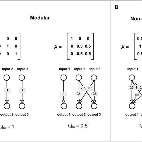 Modularity Of Matrices And Their Corresponding Networks The Nxn Matrix Download Scientific