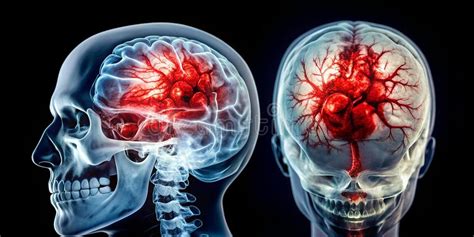 Skull Fracture And Cerebral Hemorrhage Ct Scan With Bleeding In The