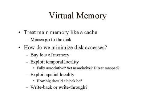CDA 5155 Virtual Memory Lecture 27 Memory Hierarchy