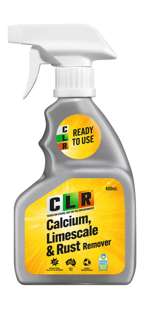 Clr Calcium Limescale And Rust Ready To Use 400ml Spray Clr Calcium Lime And Rust Remover