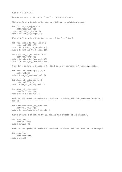 Defining Function In Python Pdf