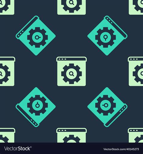 Green And Beige Browser Setting Icon Isolated Vector Image