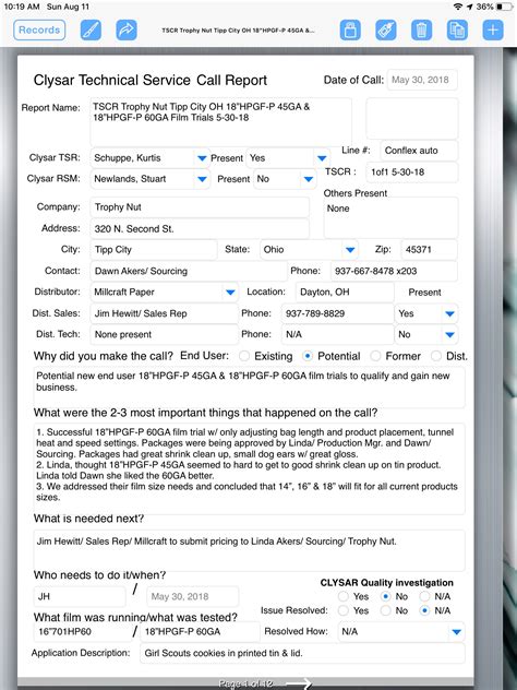 Using The Formconnect App To Create A Call Report