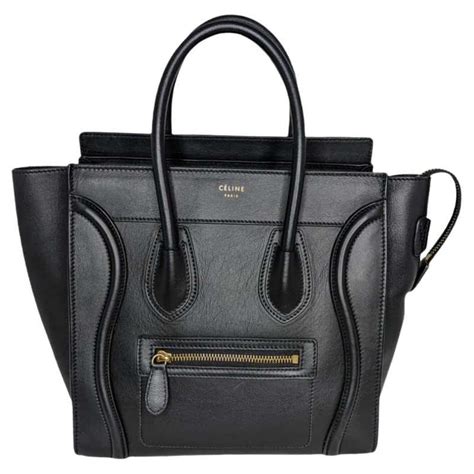 Celine Vintage Triomphe Shoulder Bag Leather Medium At 1stdibs Celine
