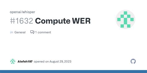 Compute Wer · Openai Whisper · Discussion 1632 · Github