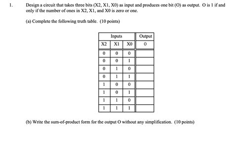 Solved Design A Circuit That Takes Three Bits X2x1x0 As
