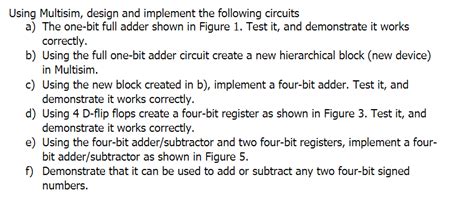 Solved Using Multisim Design And Implement The Following