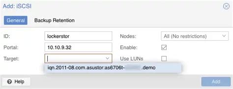 proxmox iscsi lun as shared storage