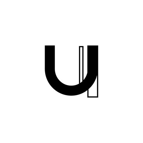 Illustration Of A Bold Linear Lowercase Letter U This Character Is