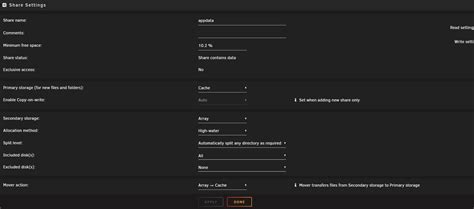 Cant Turn On Exclusive Share For App Data General Support Unraid