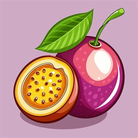 Illustration Of Fresh Passion Fruit Vector Premium Ai Generated Vector