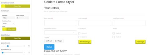 Divi Plugin Highlight Caldera Forms Style Customizer For Divi And Extra