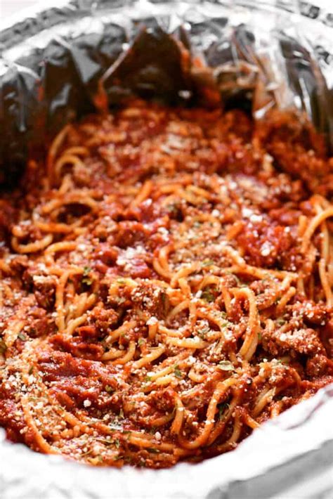 Crock Pot Spaghetti The Gunny Sack