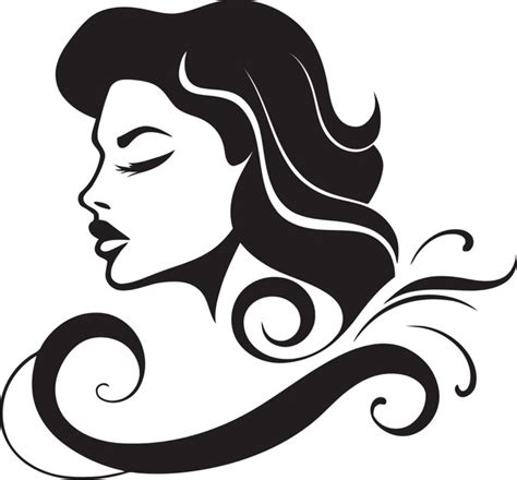 Premium Vector Sculpted Grace Black Logo With Womans Face In
