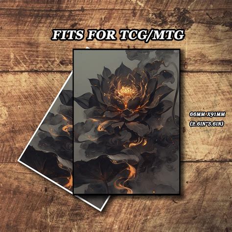 Mtg Sleeves Ink Lotus Theme Card Sleeves Top Quality And Detailed Art Sleeves Mtg Art Card